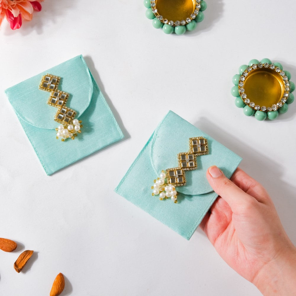 Green Festive Envelope Set Of 2