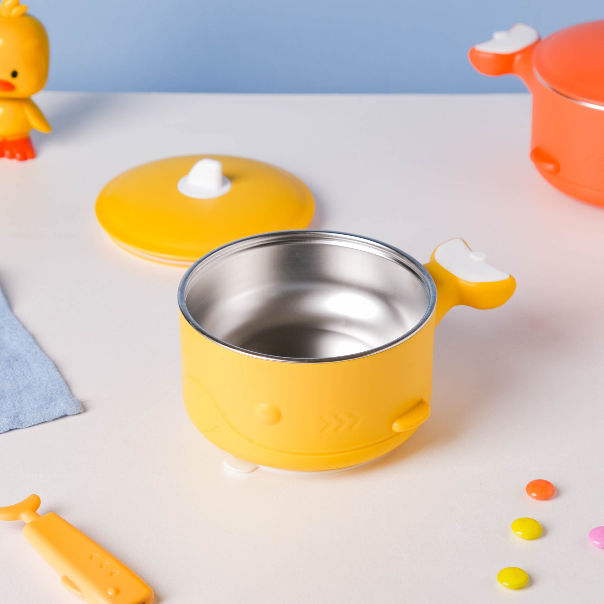 Stay Warm Steel Bowl With Suction Base Yellow 350 ml Online - Premium ...