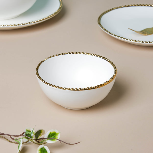 White Elysian 21 Piece Dinner Set For 6