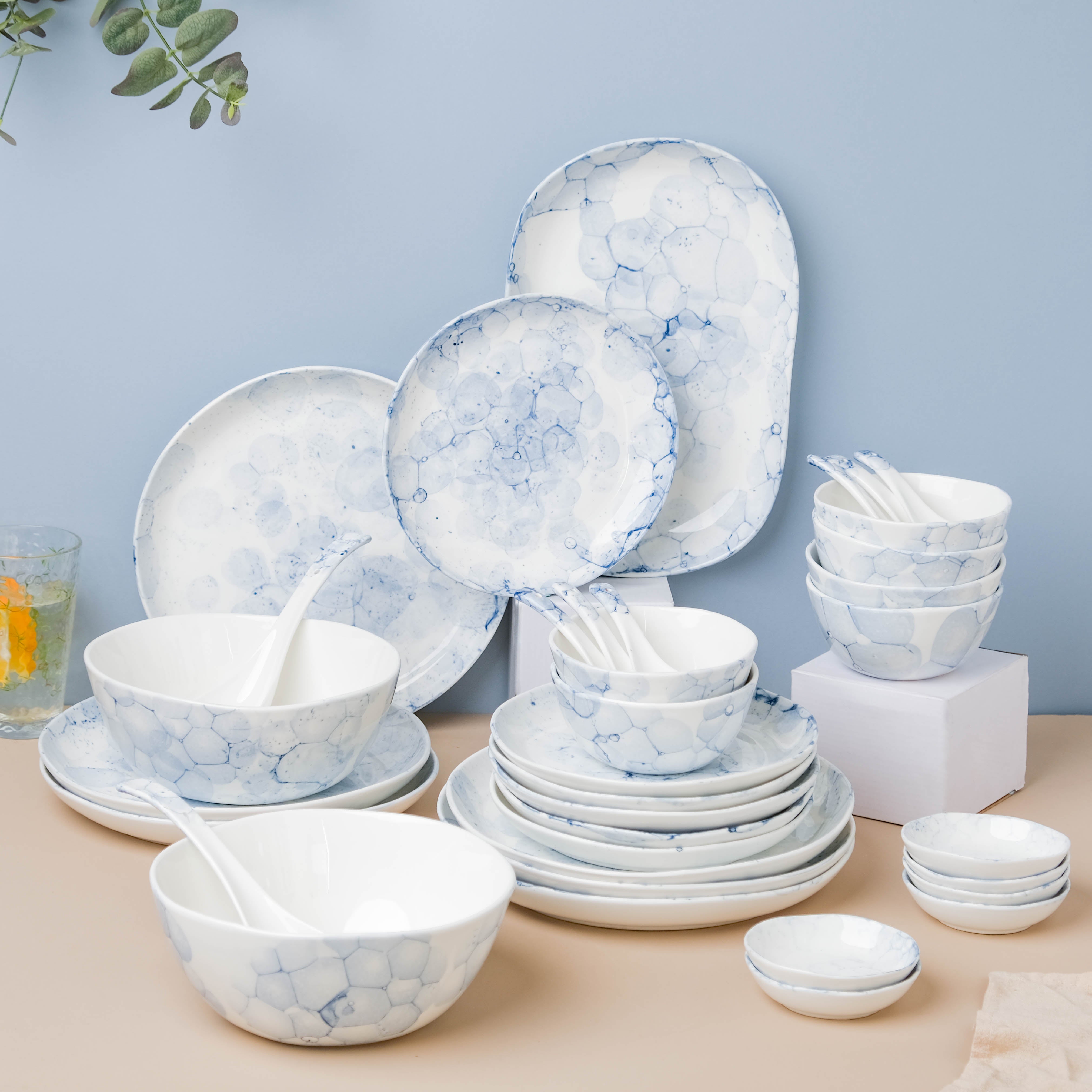 Amusant 35 Piece Dinner Set For 6 Online - Premium Dinner Set | Nestasia