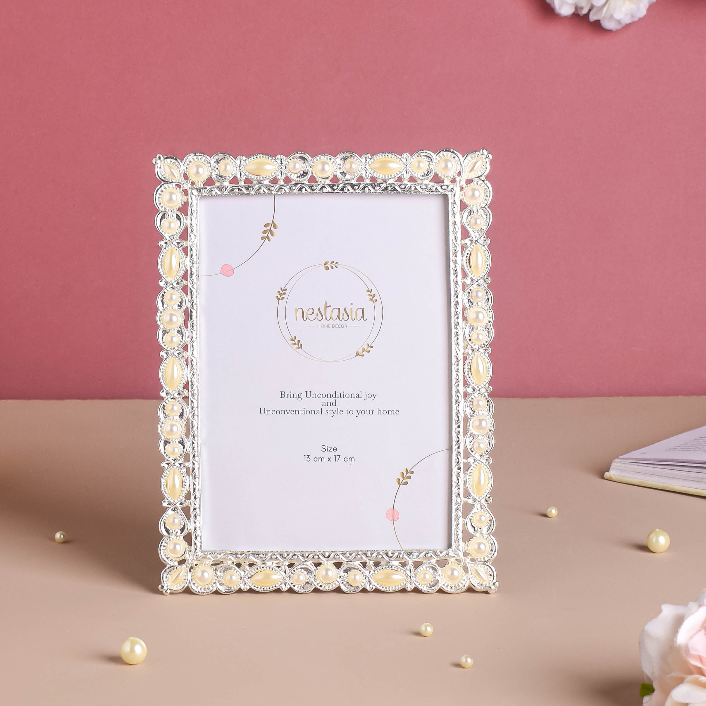 Golden Pearl Photo Frame Large Online - Premium Photo Frame | Nestasia