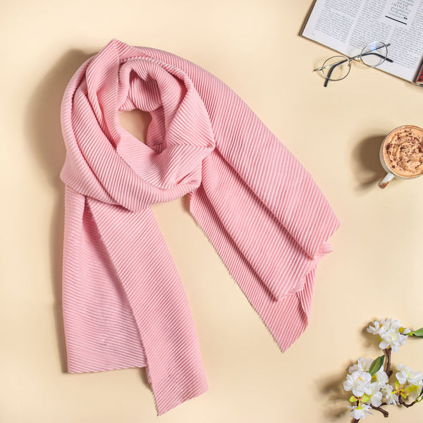 Modern Textured Stole Pink