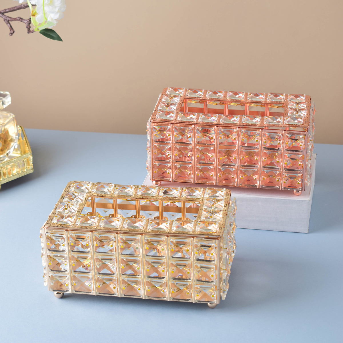 Crystal Tissue Box Online - Glass Tissue Box Holder | Nestasia