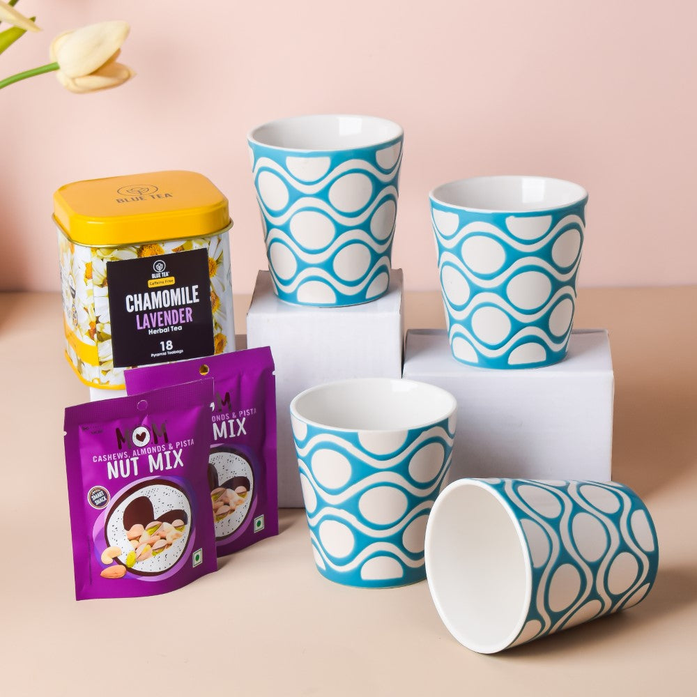 Tea Tumbler And Chai Gift Hamper Set Of 7 Online - Premium Gift Hamper ...