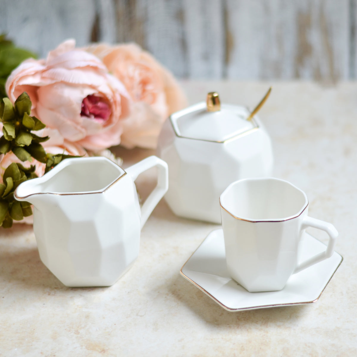 Modern Tea Set White