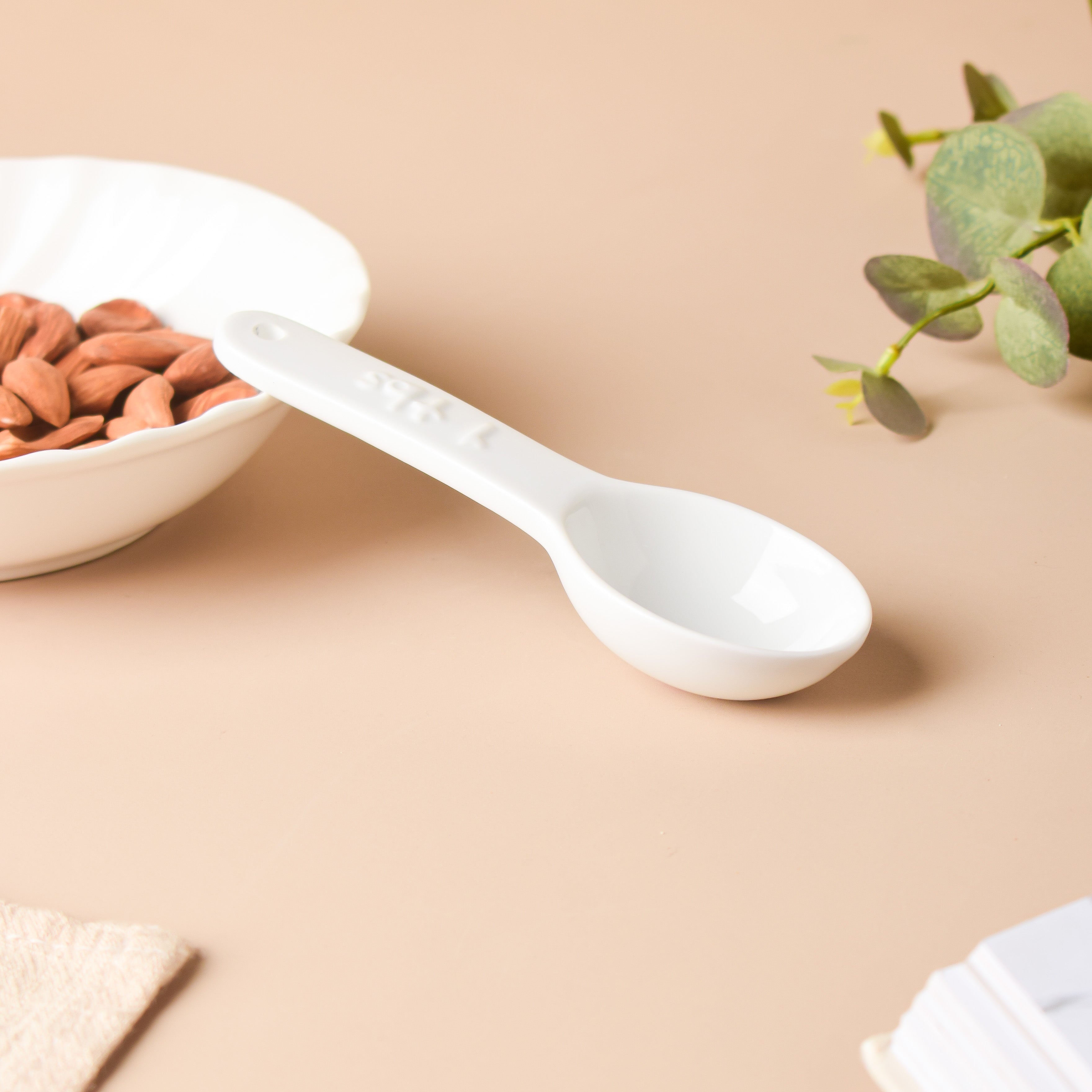 Riona Ceramic Teaspoon White