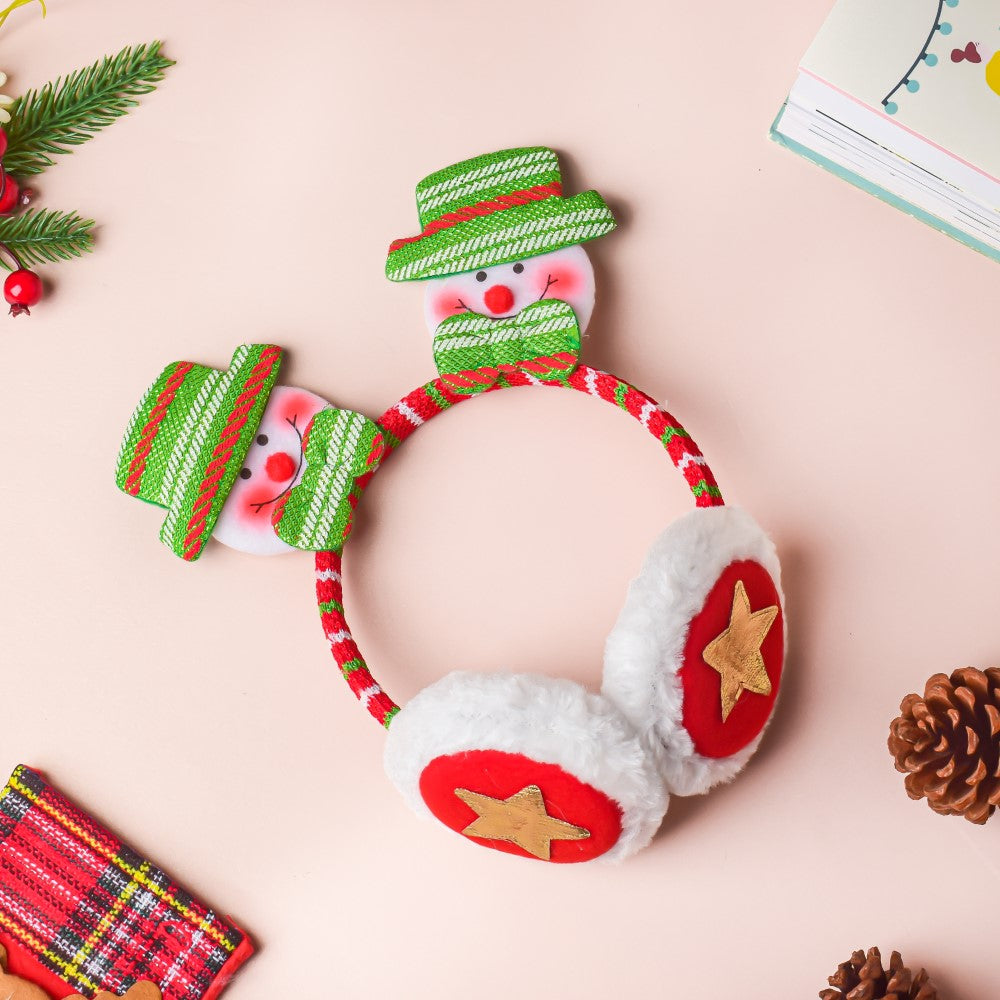Snowman Winter Earmuffs For Christmas Online - Premium Earmuffs | Nestasia