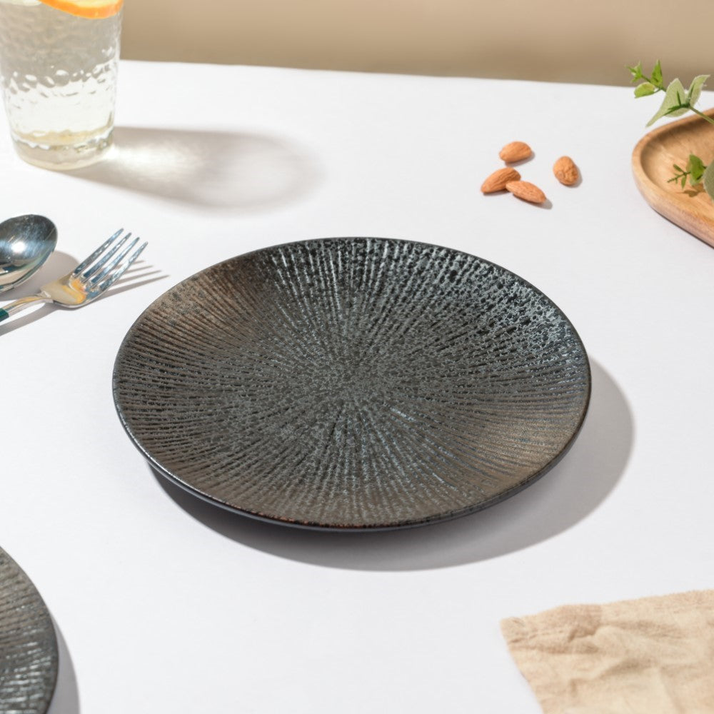 Glazed Texture Snack Plate Black 8 Inch Online - Premium Snack Plate ...