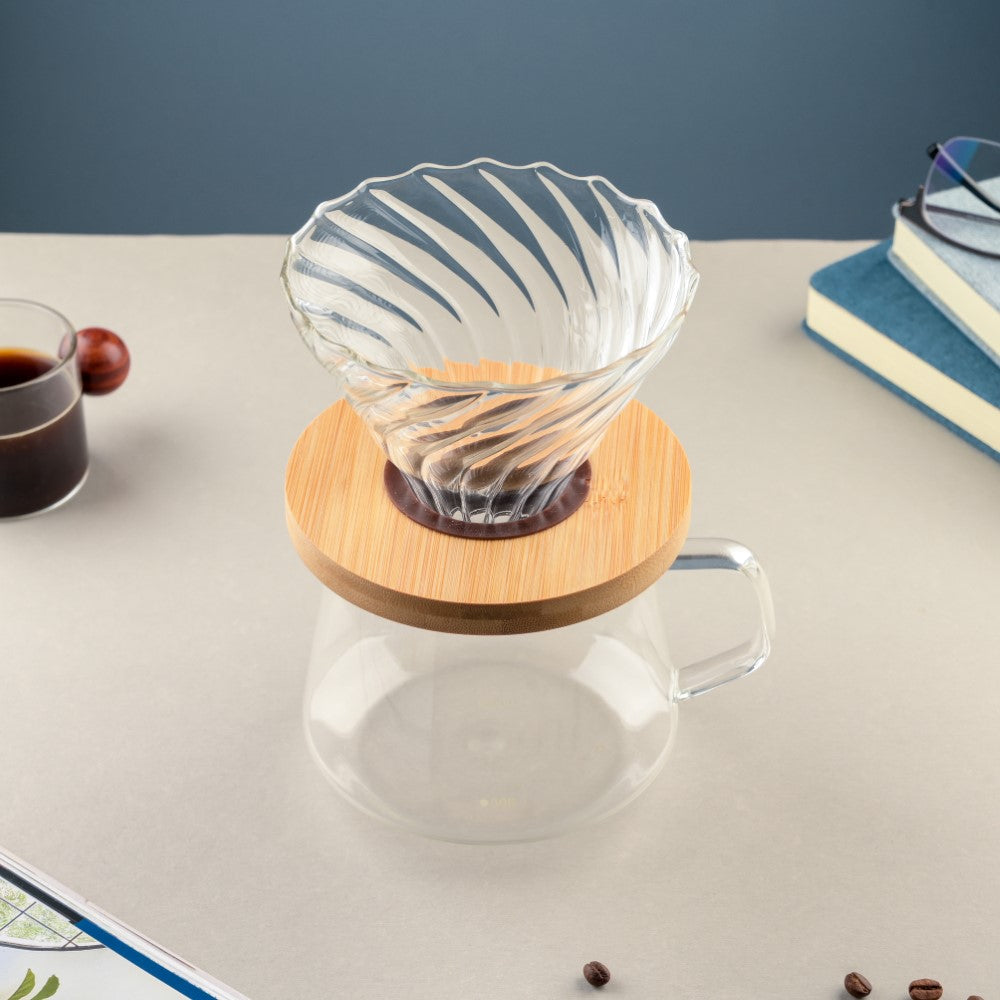 Self Brew V60 Glass Drip Coffee Maker with Pot 700ml