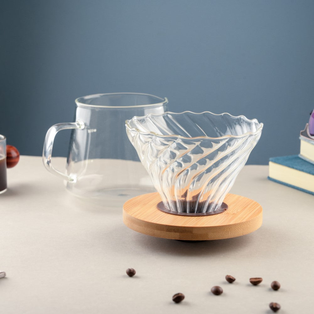 Self Brew V60 Glass Drip Coffee Maker with Pot 700ml