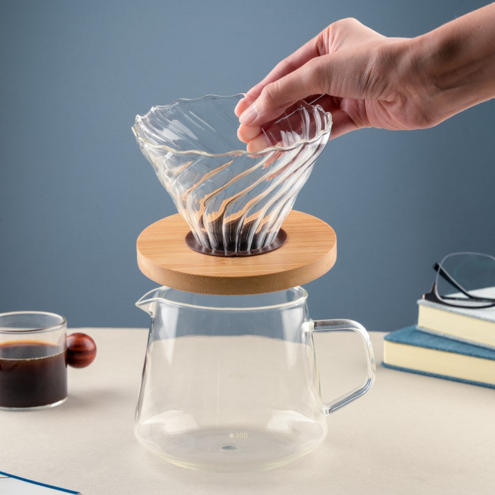 Self Brew V60 Glass Drip Coffee Maker with Pot 700ml