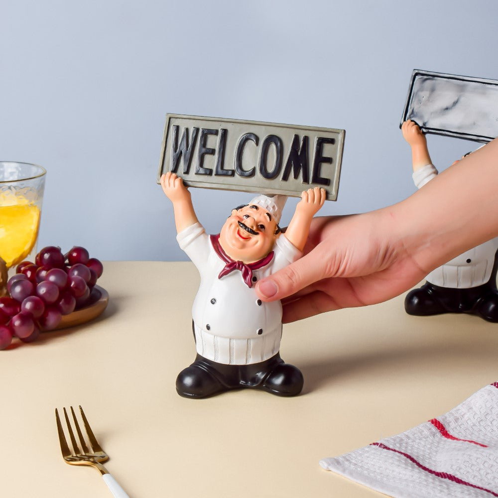 Home Décor - Welcome Chef Resin Decor For Kitchen Décor | Nestasia
