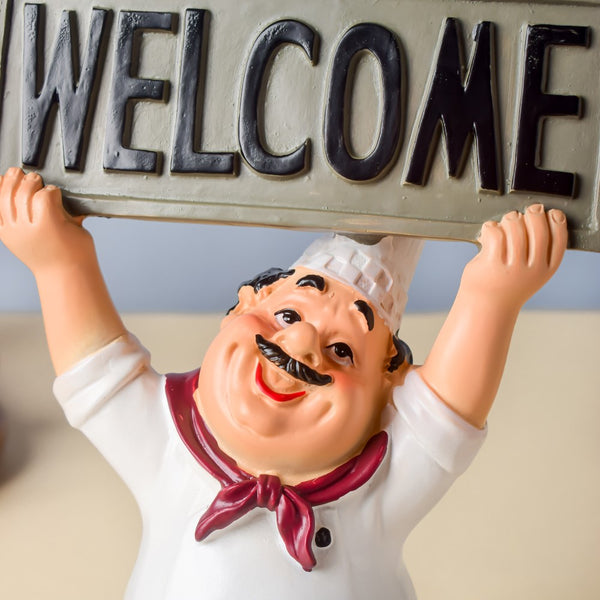 Home Décor - Welcome Chef Resin Decor For Kitchen Décor | Nestasia