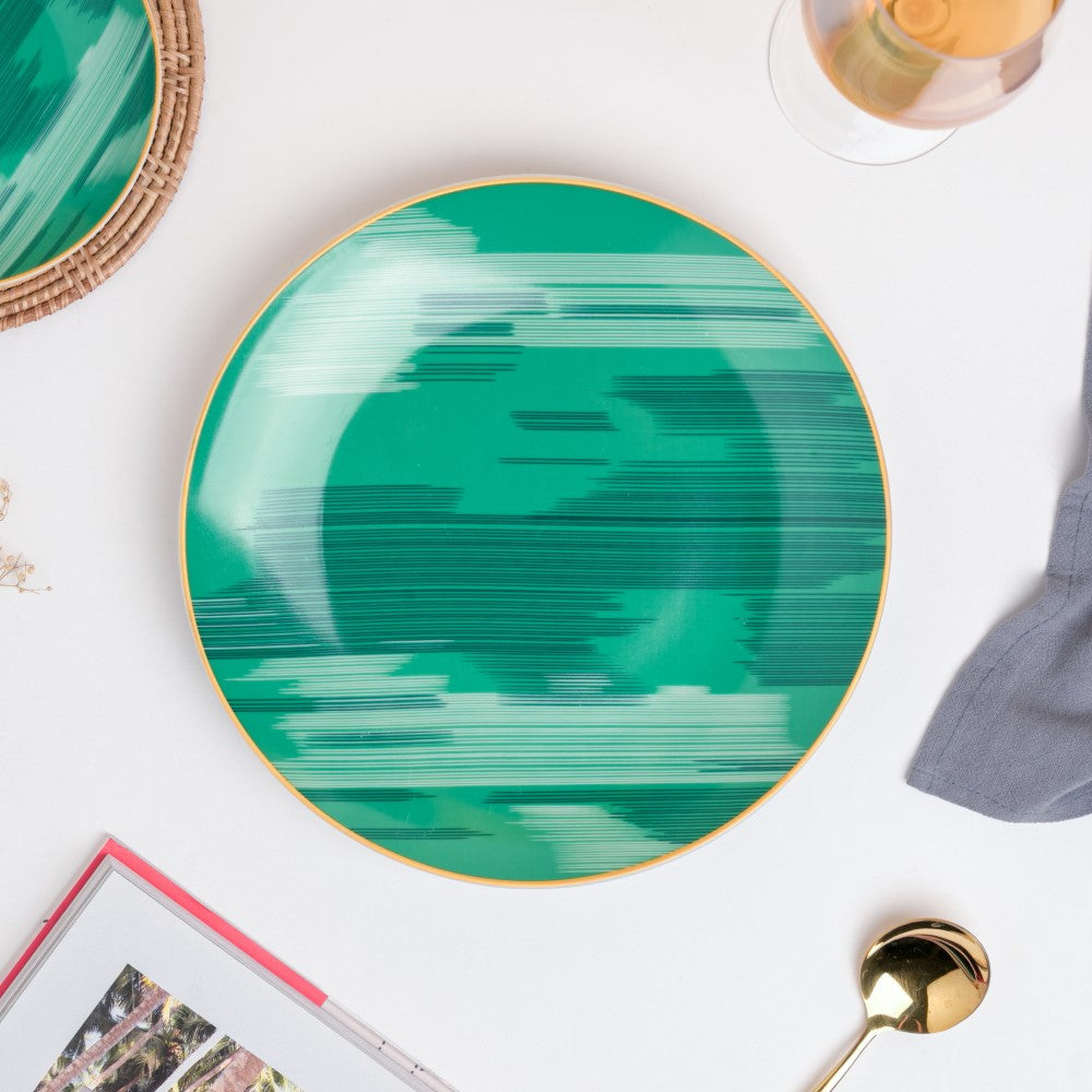 Jazz Decal Ceramic Dinner Plate Green 10.5 Inch Online - Premium Dinner ...
