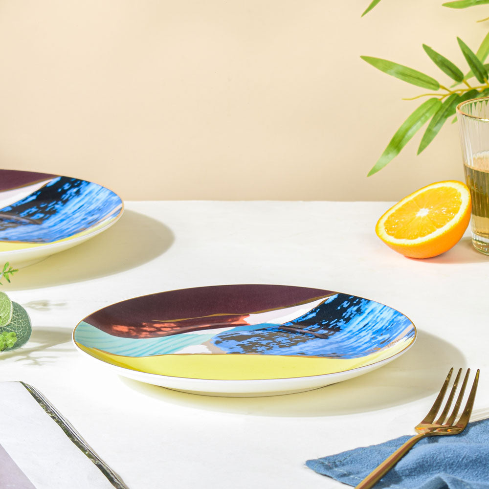 Colourful Ceramic Snack Plate 8 Inch Online - Premium Snack Plate ...