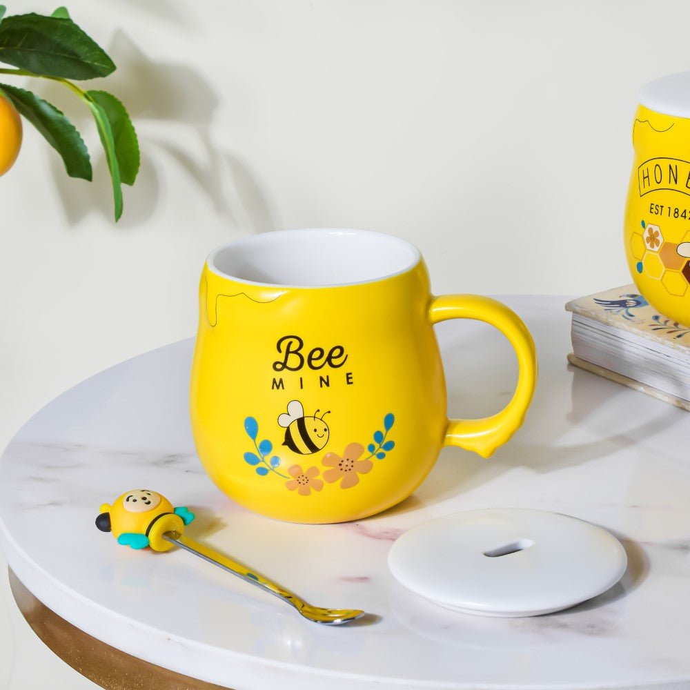 Bee Mine Coffee Mug Yellow 350 ml Online - Premium Coffee Mug | Nestasia