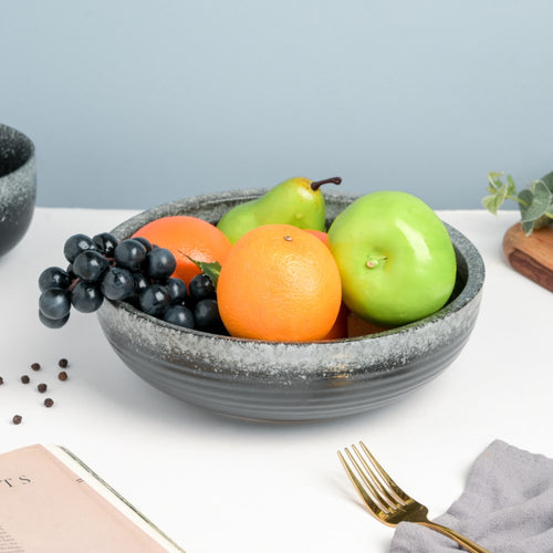 Anhui Ceramic Serving Bowl With Handles 9 Inch 500 ml | Nestasia