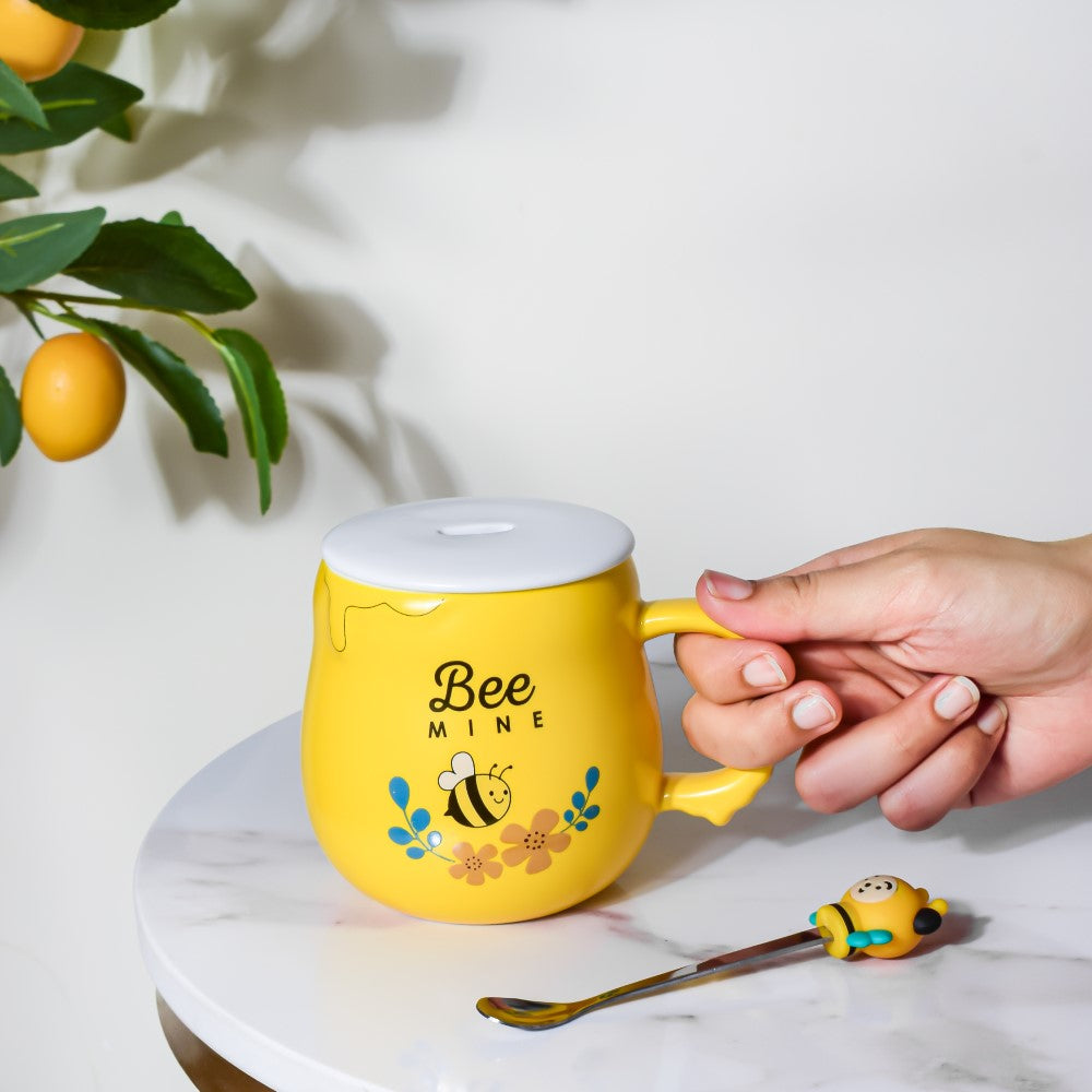 Bee Mine Coffee Mug Yellow 350 ml Online - Premium Coffee Mug | Nestasia