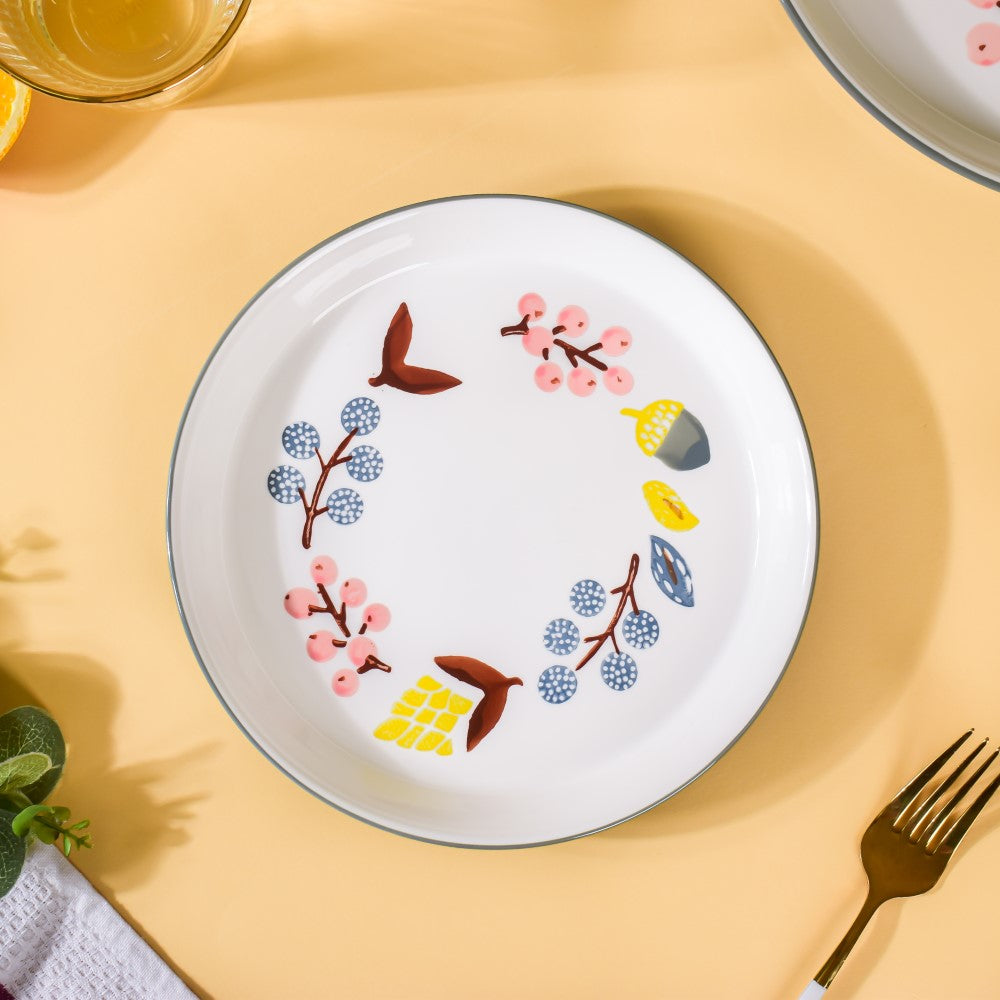 Bloom Ceramic Snack Plate Grey 8 Inch Online - Premium Snack Plate ...