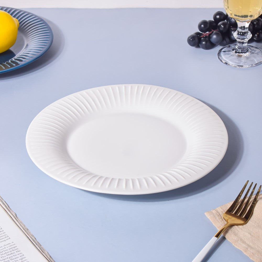 Royal Snack Plate Matte White Small 8.5 Inch