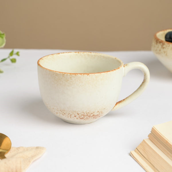 Earthy Stoneware Cup And Saucer 200 ml