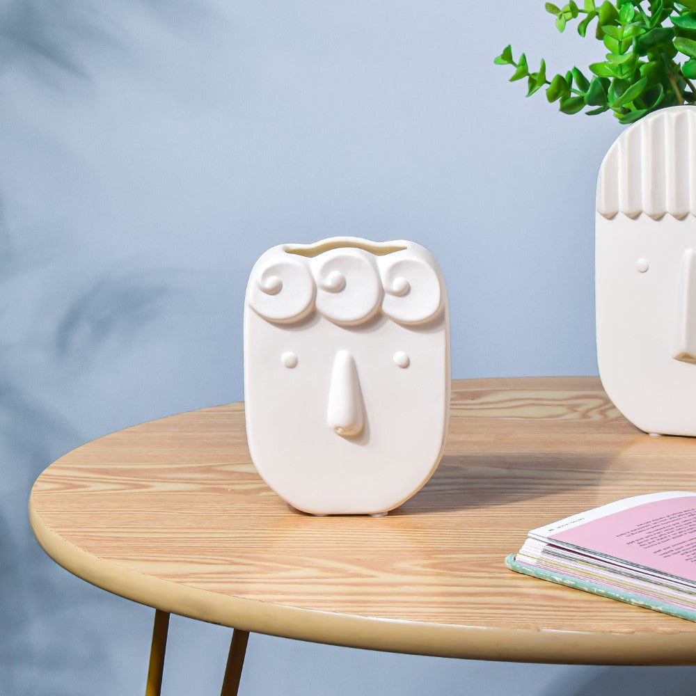 Nordic Ceramic Face Vase Small Online - Premium Vase | Nestasia