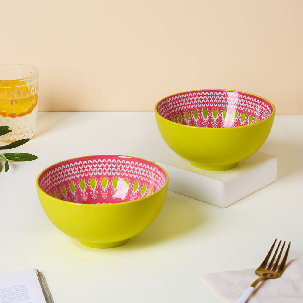 Mandala Pop Snack Bowl Green 400ml Set Of 2 Online - Premium Snack Bowl ...