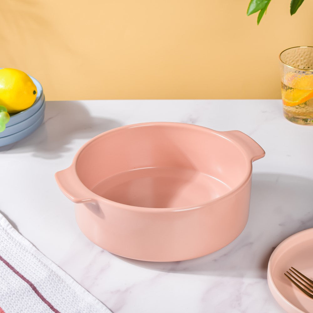 Ceramic Casserole Pots Pink 2 L Online - Premium Baking Dish | Nestasia
