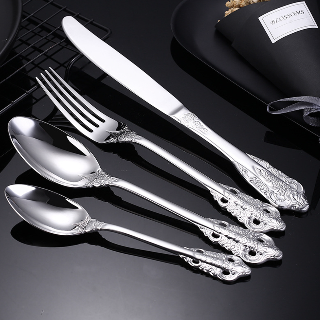 Steel Cutlery Set Online - Premium Cutlery Set | Nestasia