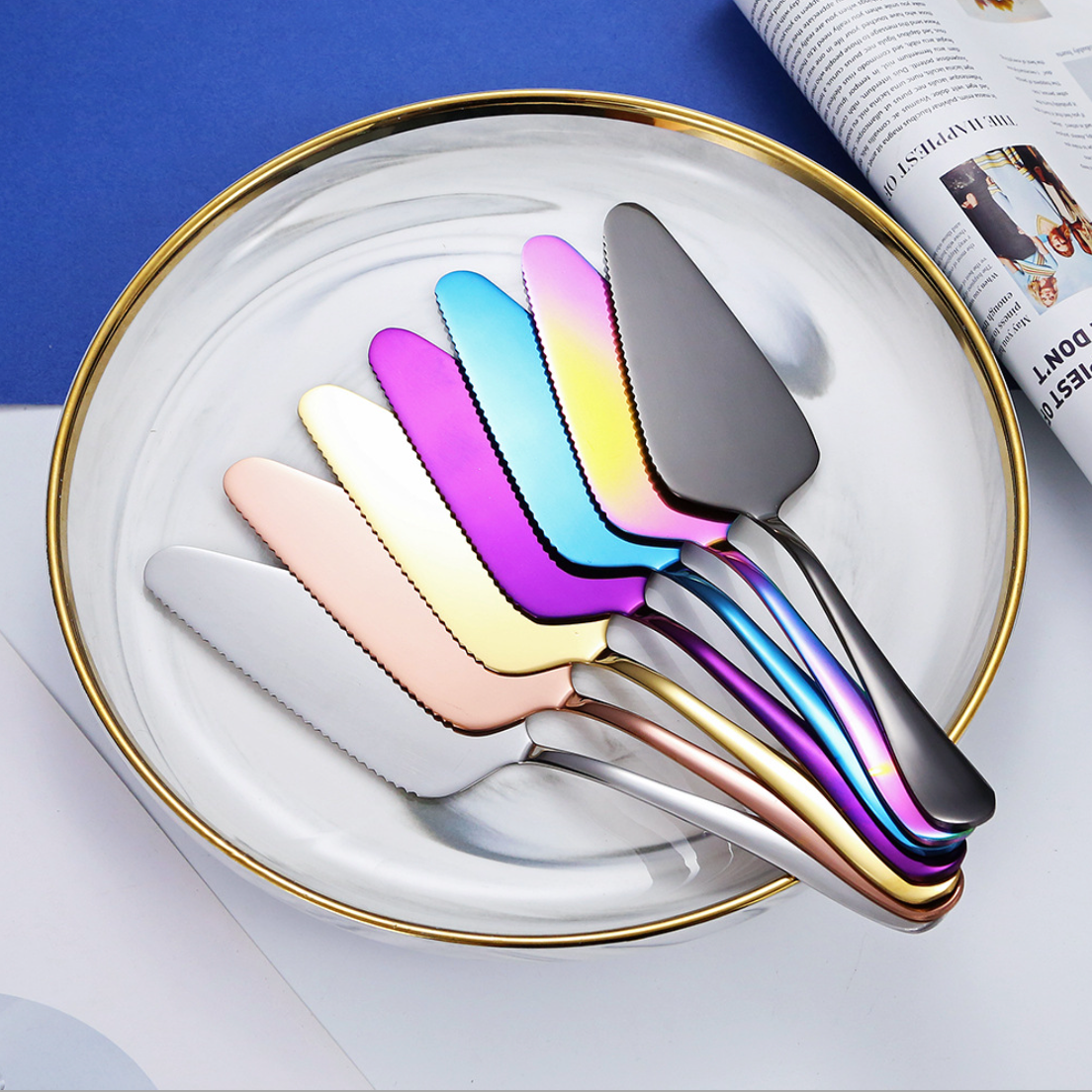 Steel Cake Server Online - Premium Cake Server | Nestasia