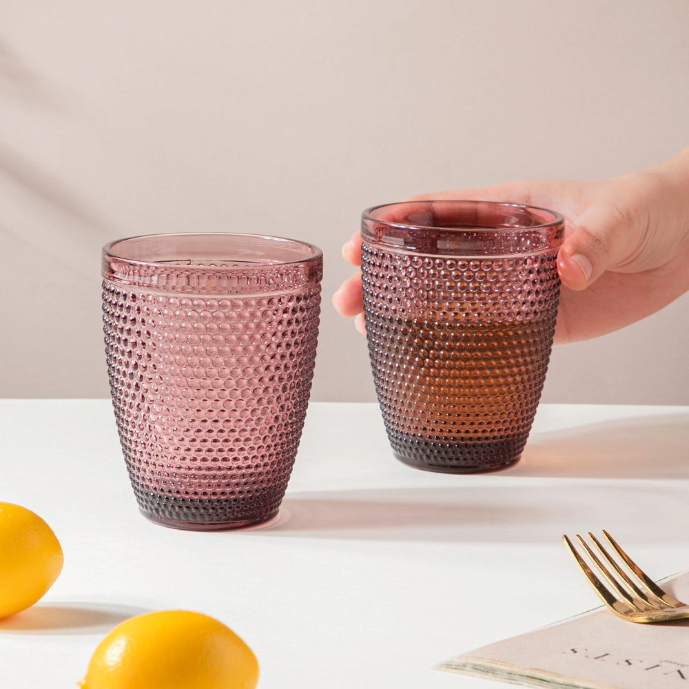 Tumbler Set - Buy Purple Designer Glassware Set Online |Nestasia