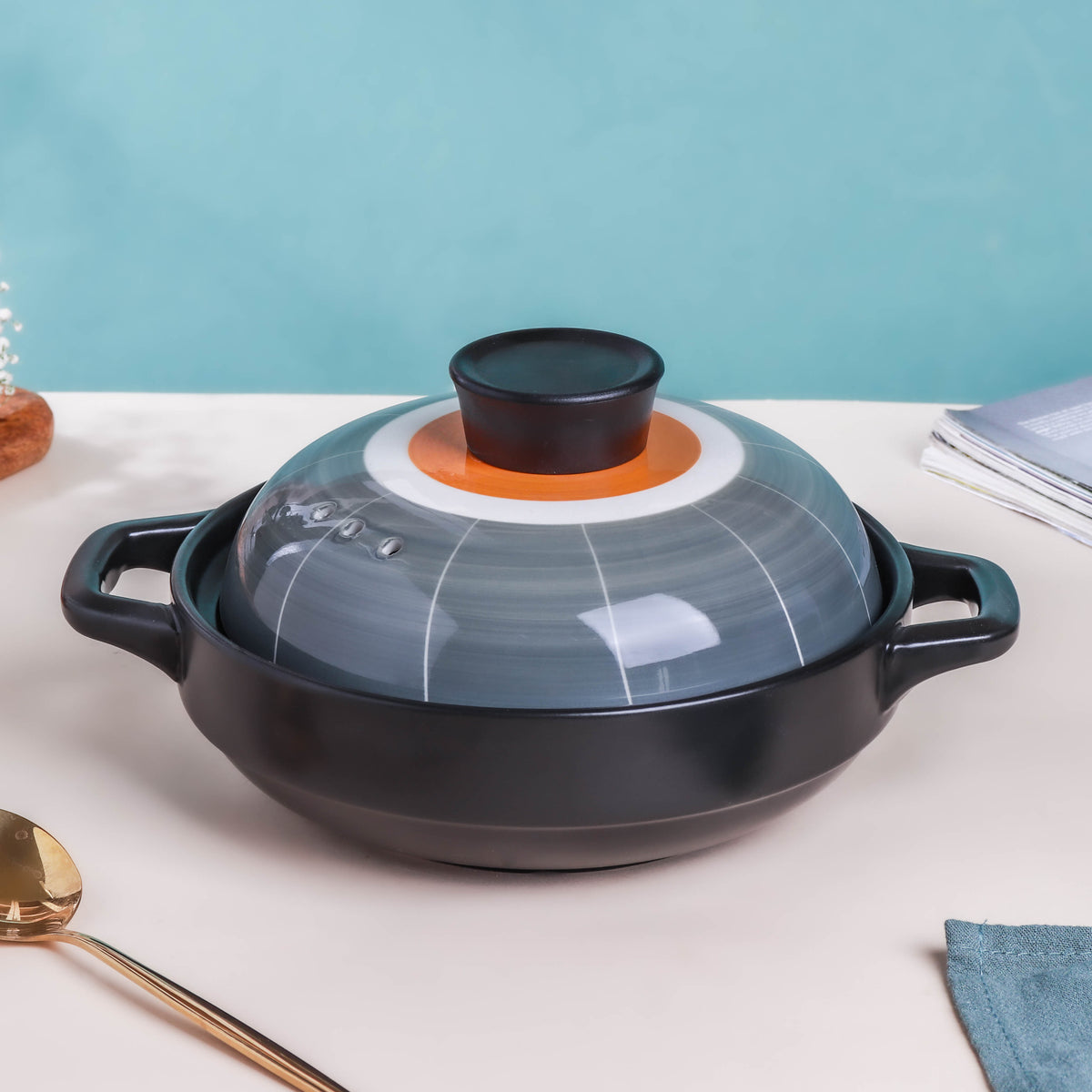 Willow Shallow Cooking Pot Grey
