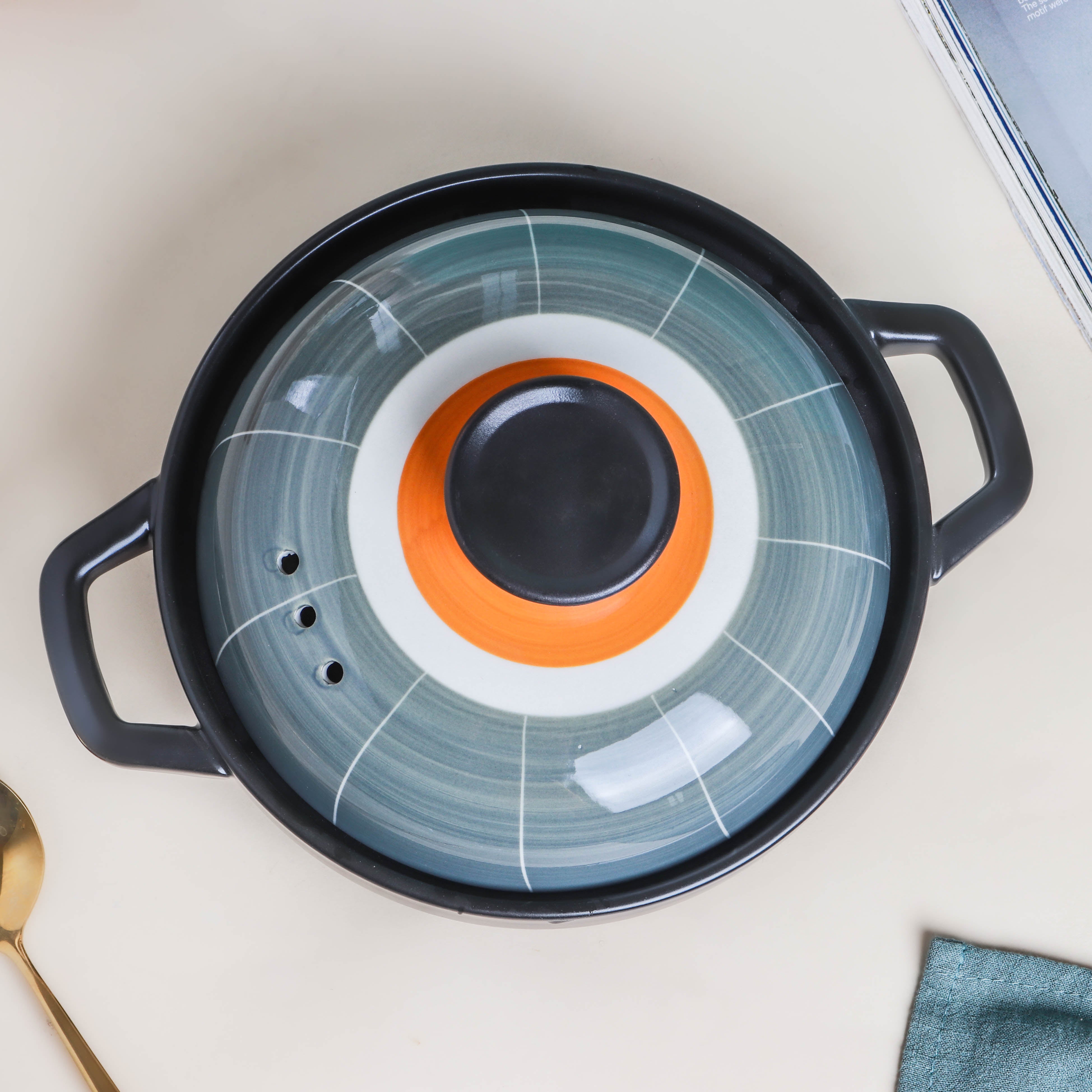 Willow Shallow Cooking Pot Grey