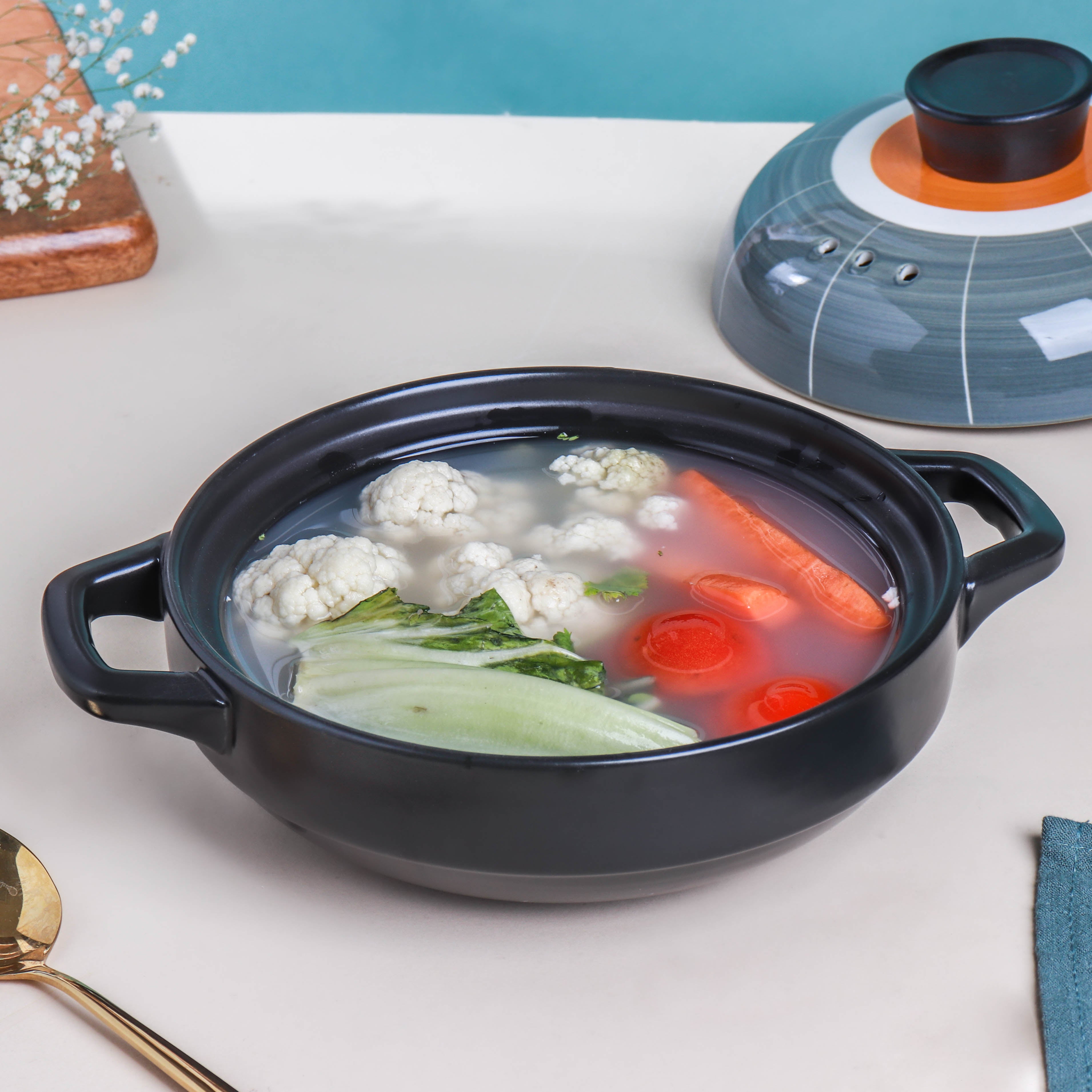 Willow Shallow Cooking Pot Grey