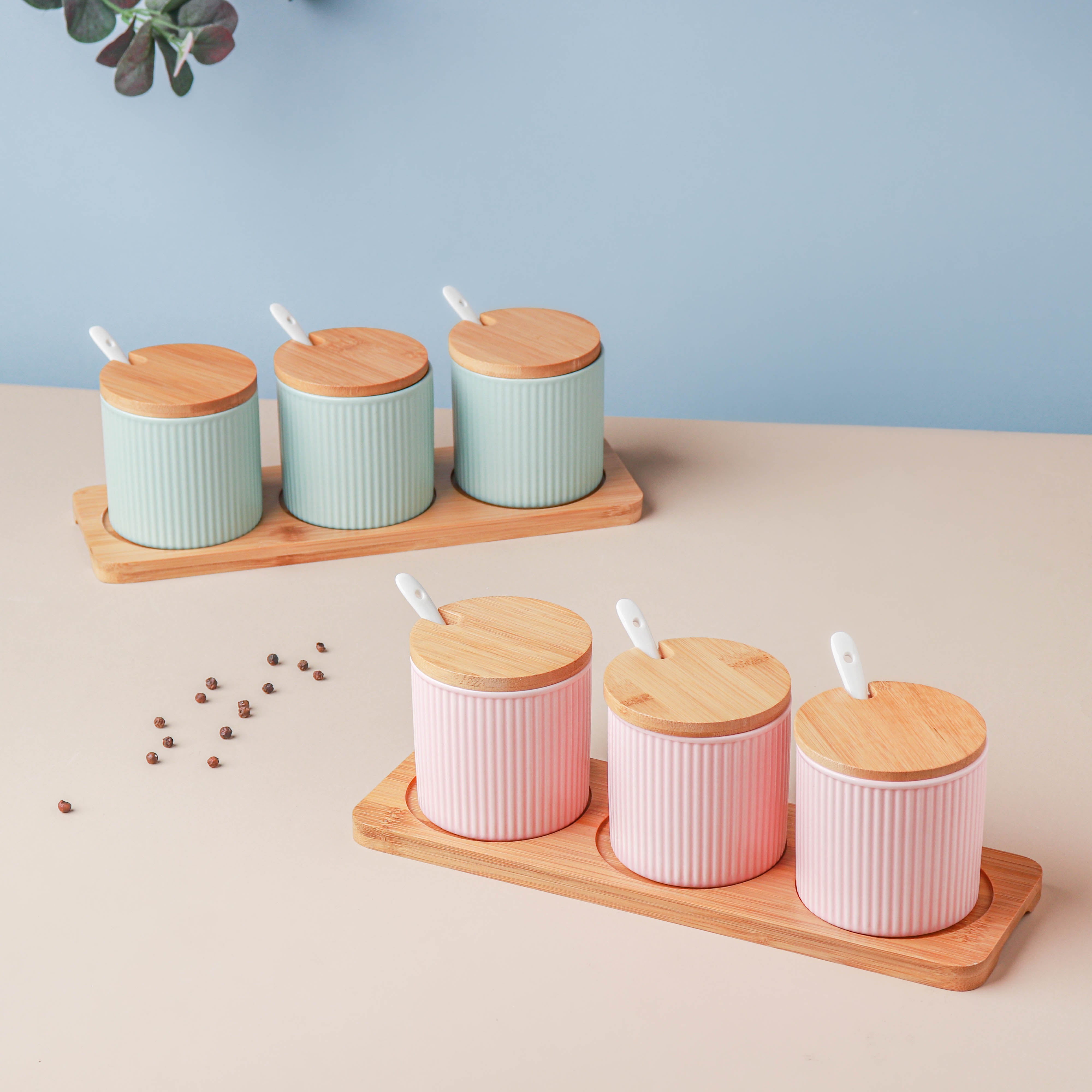 Pastel Spice Jar Set of 3 Online - Premium Spice Jar | Nestasia