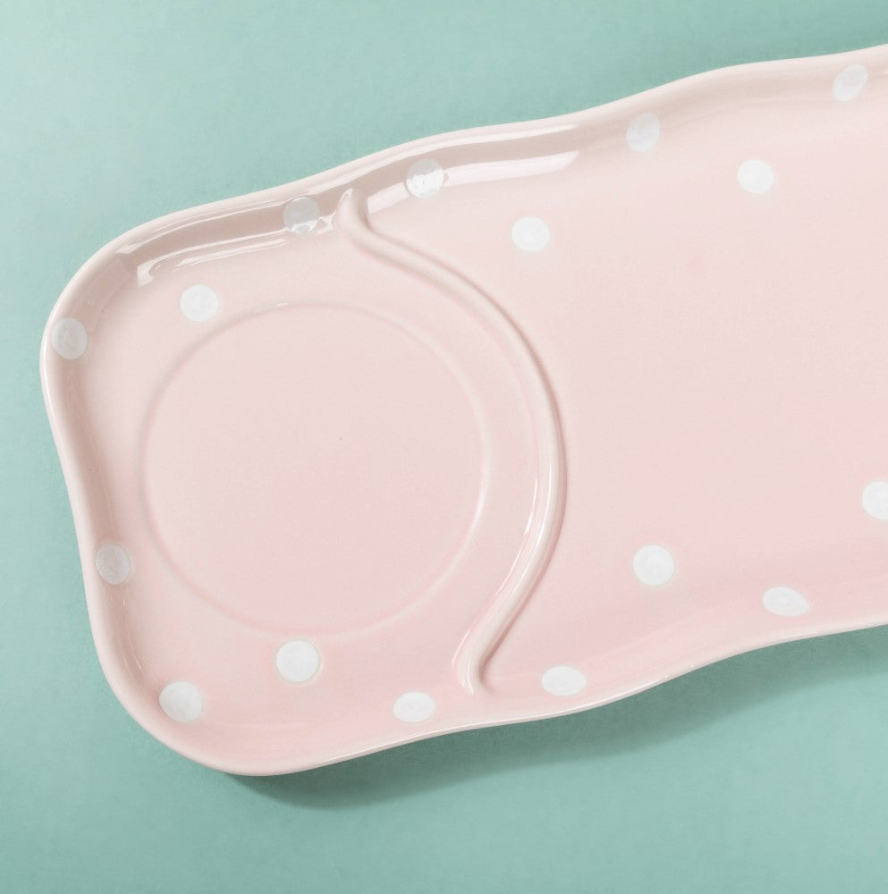 Dots Soup Plate Pink