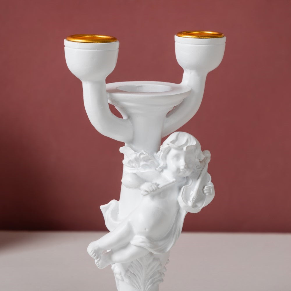 Vintage Angel Decor Showpiece With Candle Stand