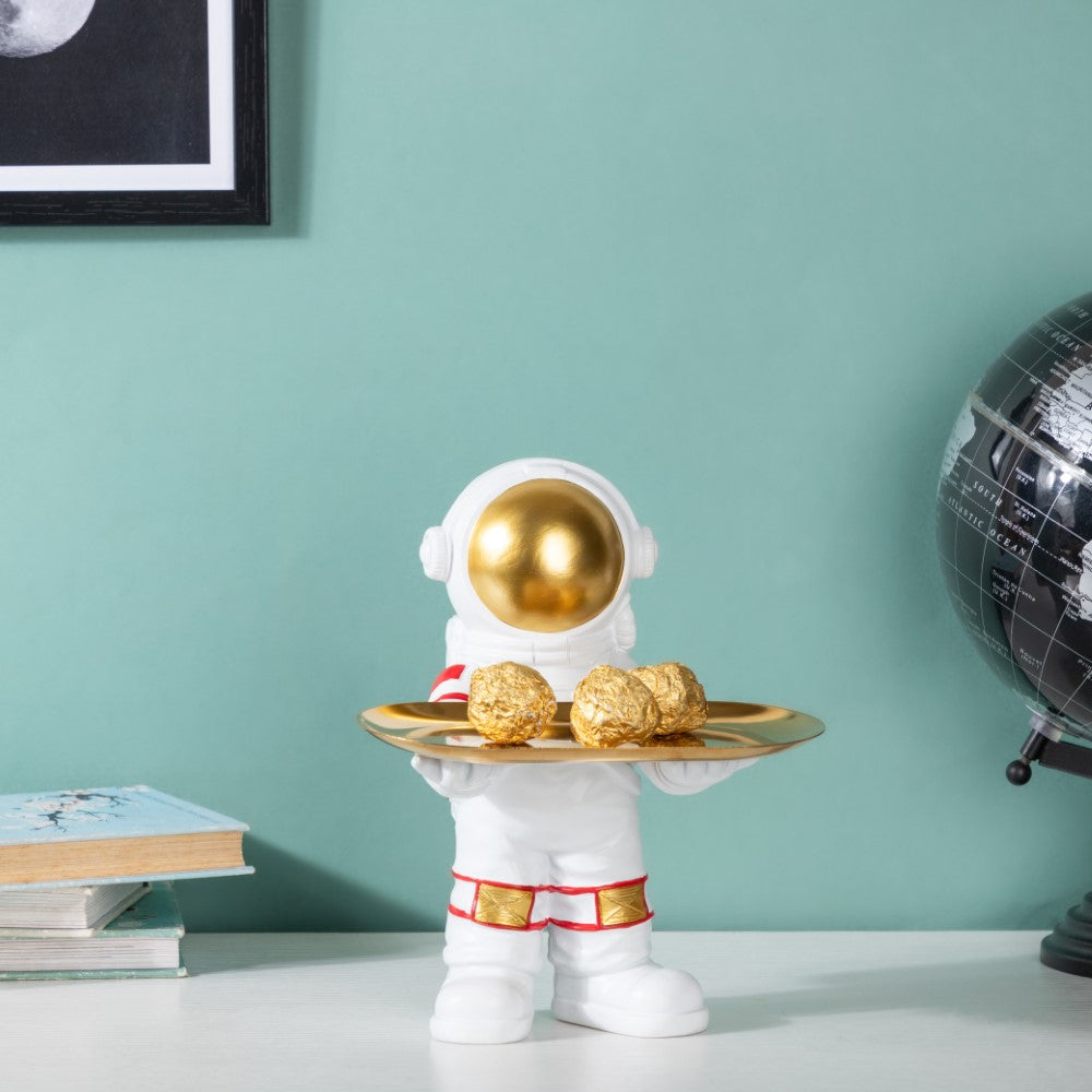 Showpiece - Buy Astronaut Decor Showpiece With Tray Online | Nestasia