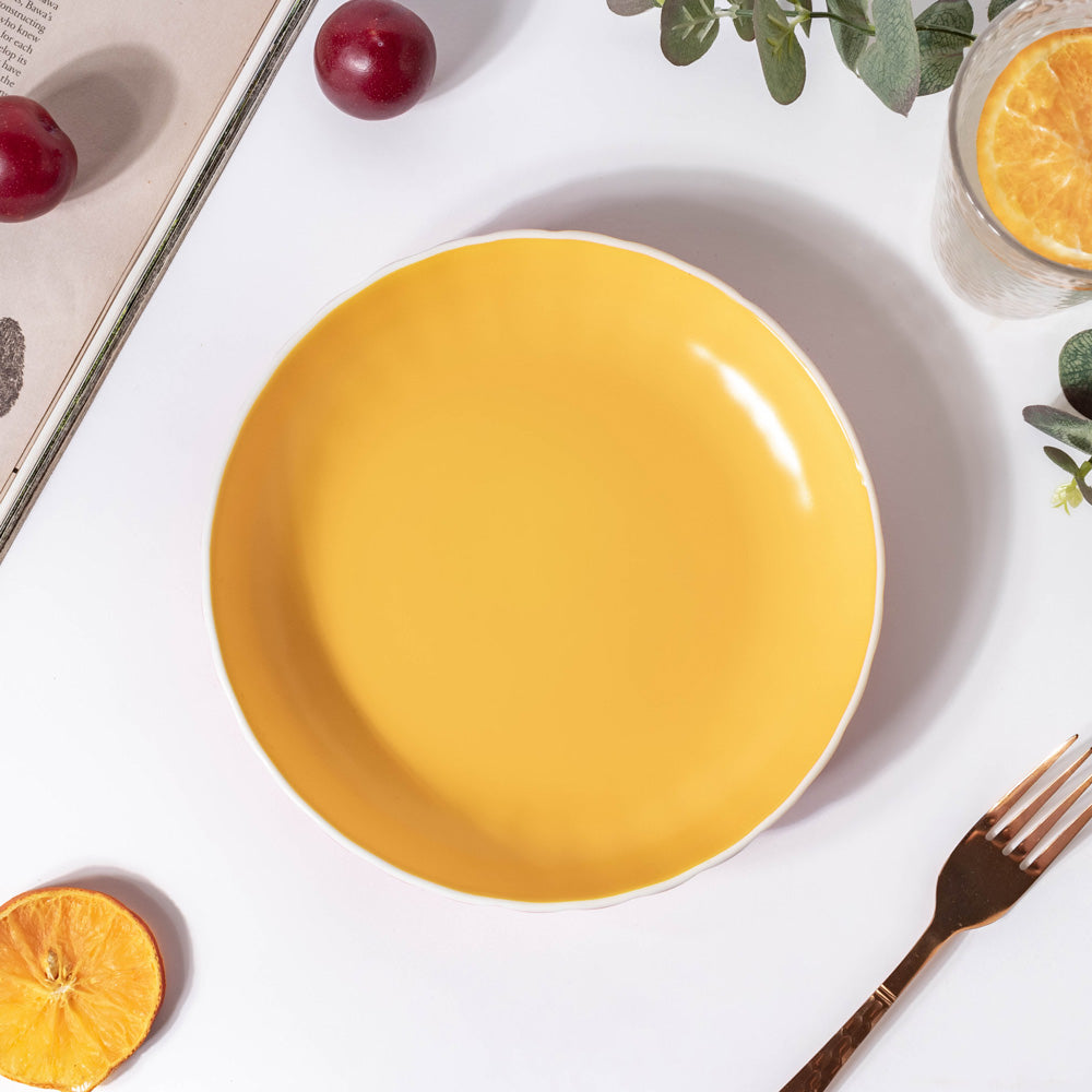 Chrome Snack Plate Red 7.5 inch Online - Premium Snack Plate | Nestasia