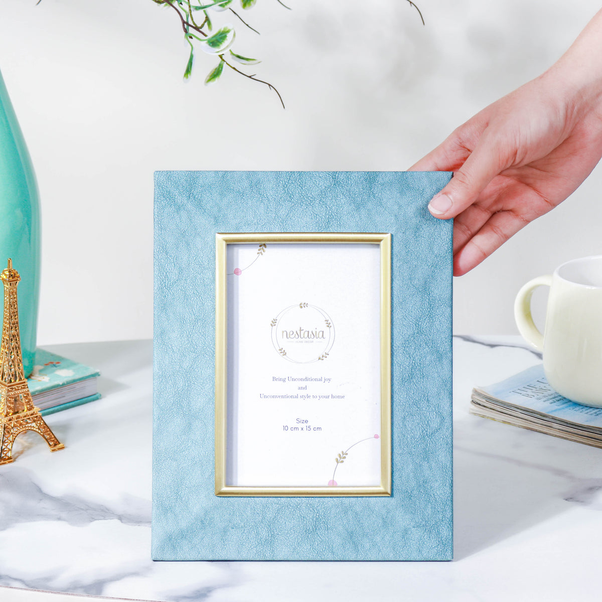Teal Abstract Photo Frame
