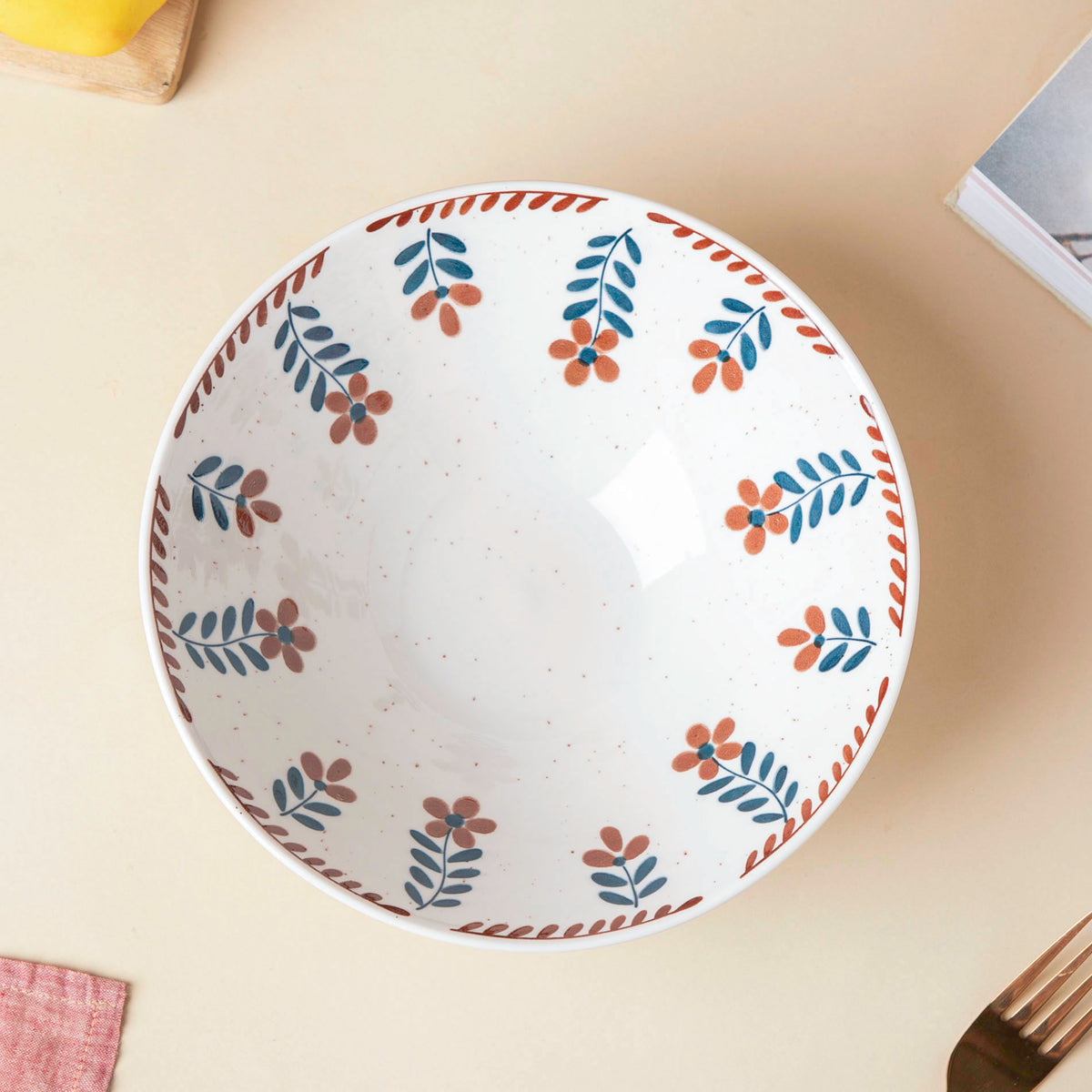 Carmella Floral Ceramic Ramen Bowl 900 ml