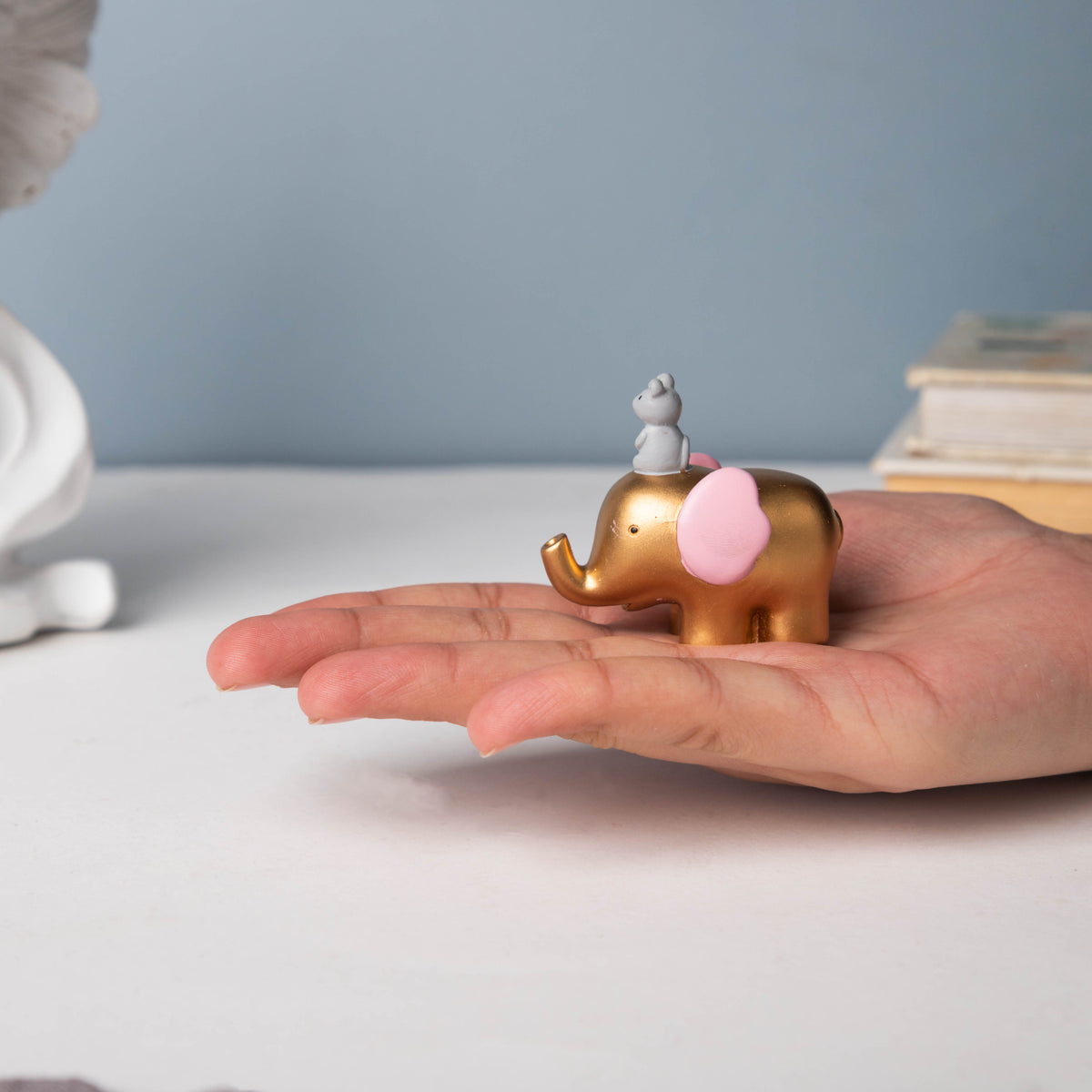 Home Décor - Pink Ear Elephant Decor For Living Room Décor |Nestasia