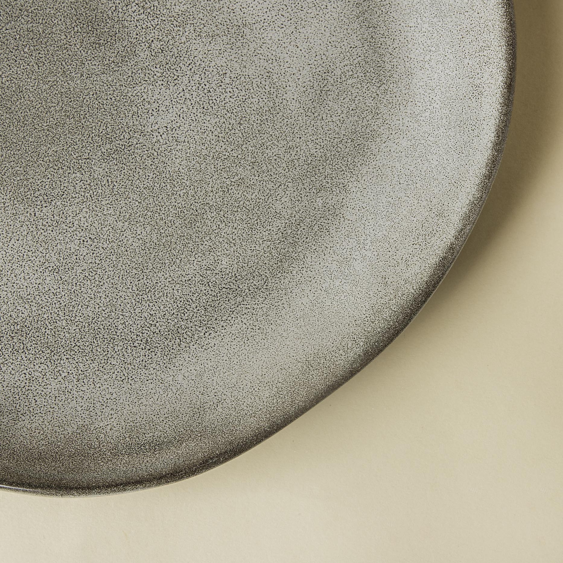 Rustic Handmade Dinner Plate Grey 11 Inch