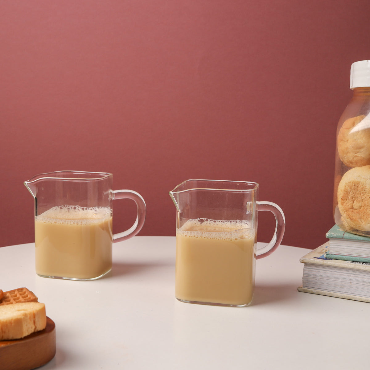 Small Glass Jug Set of 2