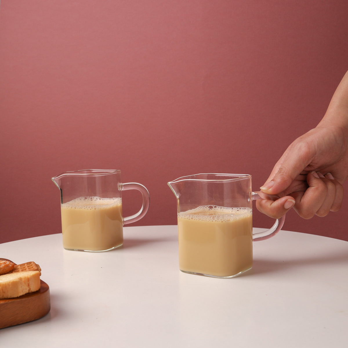 Small Glass Jug Set of 2