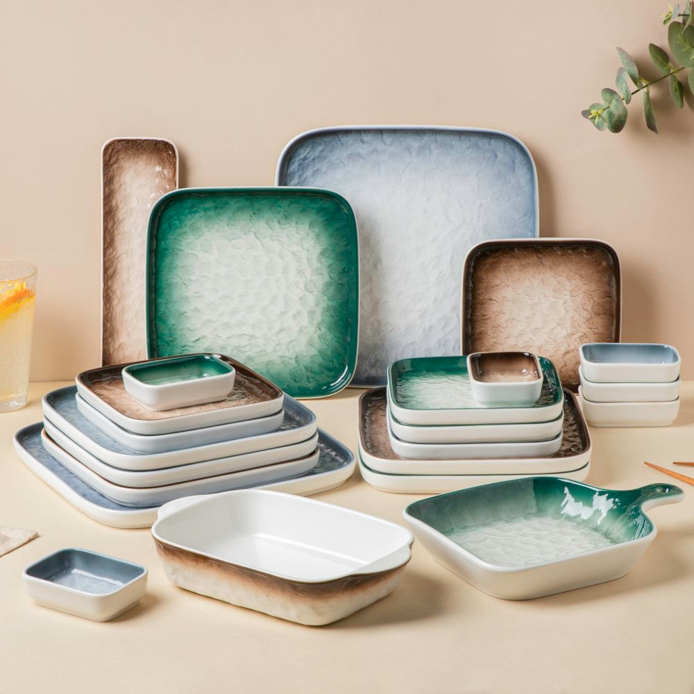 Rustic 23 Piece Snack Set For 6 Online - Premium Dinner Set | Nestasia