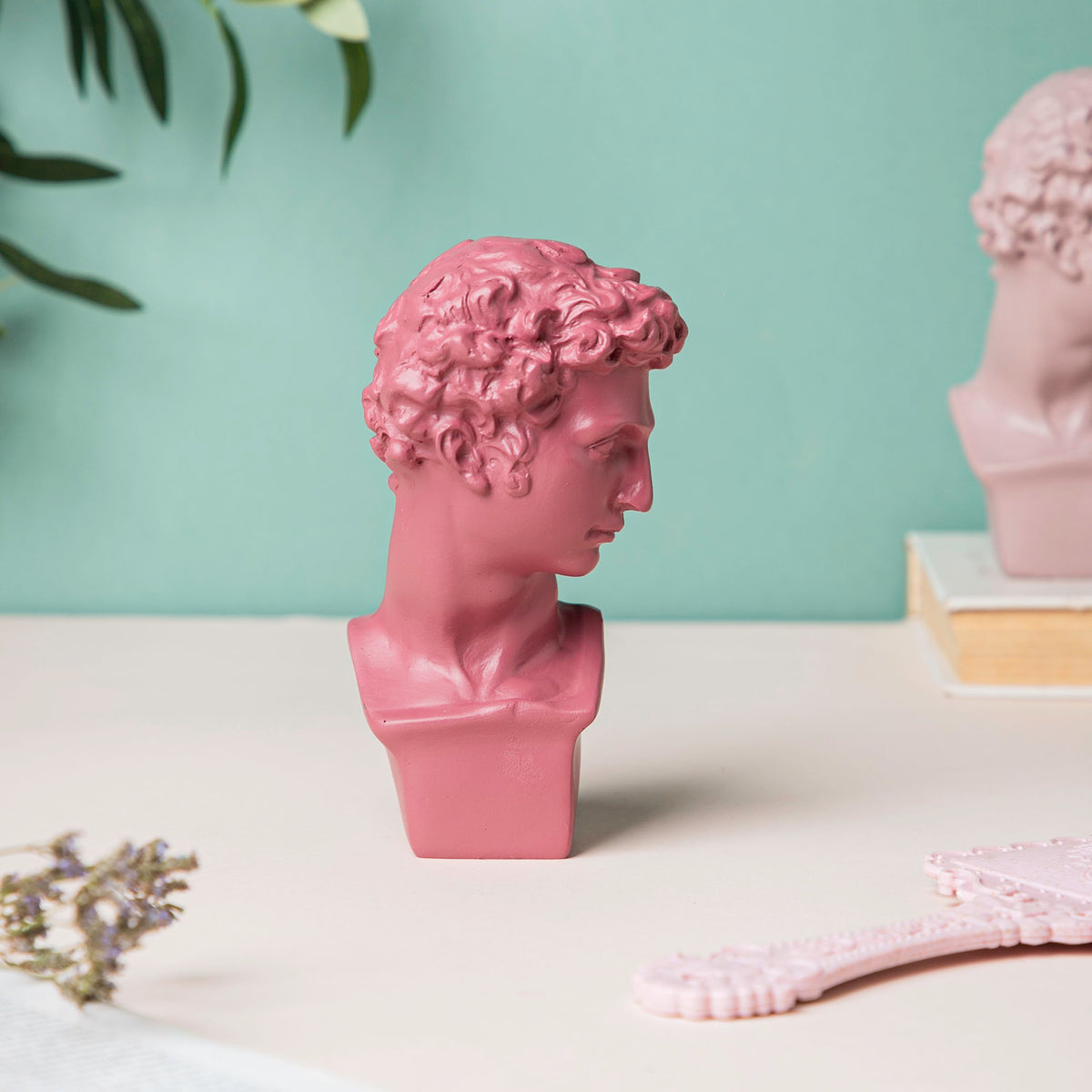 Home Décor - Ancient Greek Sculpture Pink For Living Room Décor |Nestasia