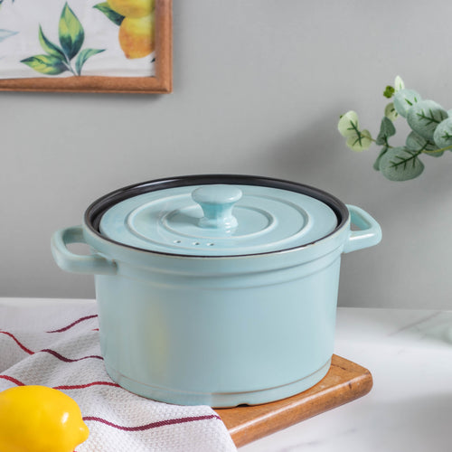 Printed Yellow Cooking Pot Small Online - Premium Cooking Pot | Nestasia