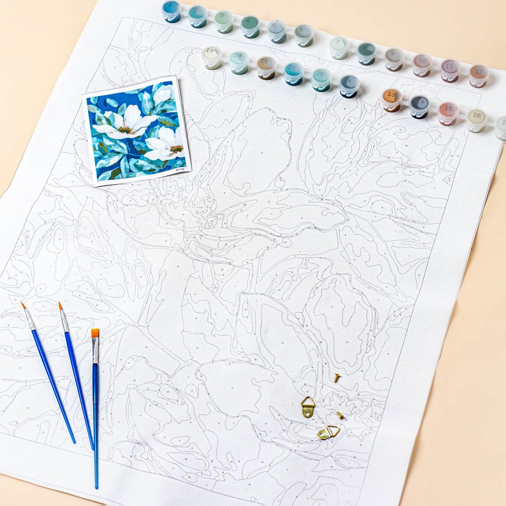 White Lilies DIY Paint By Numbers Kit