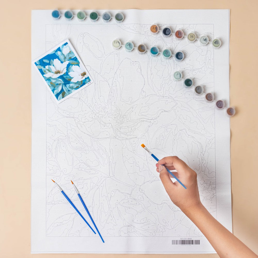 White Lilies DIY Paint By Numbers Kit